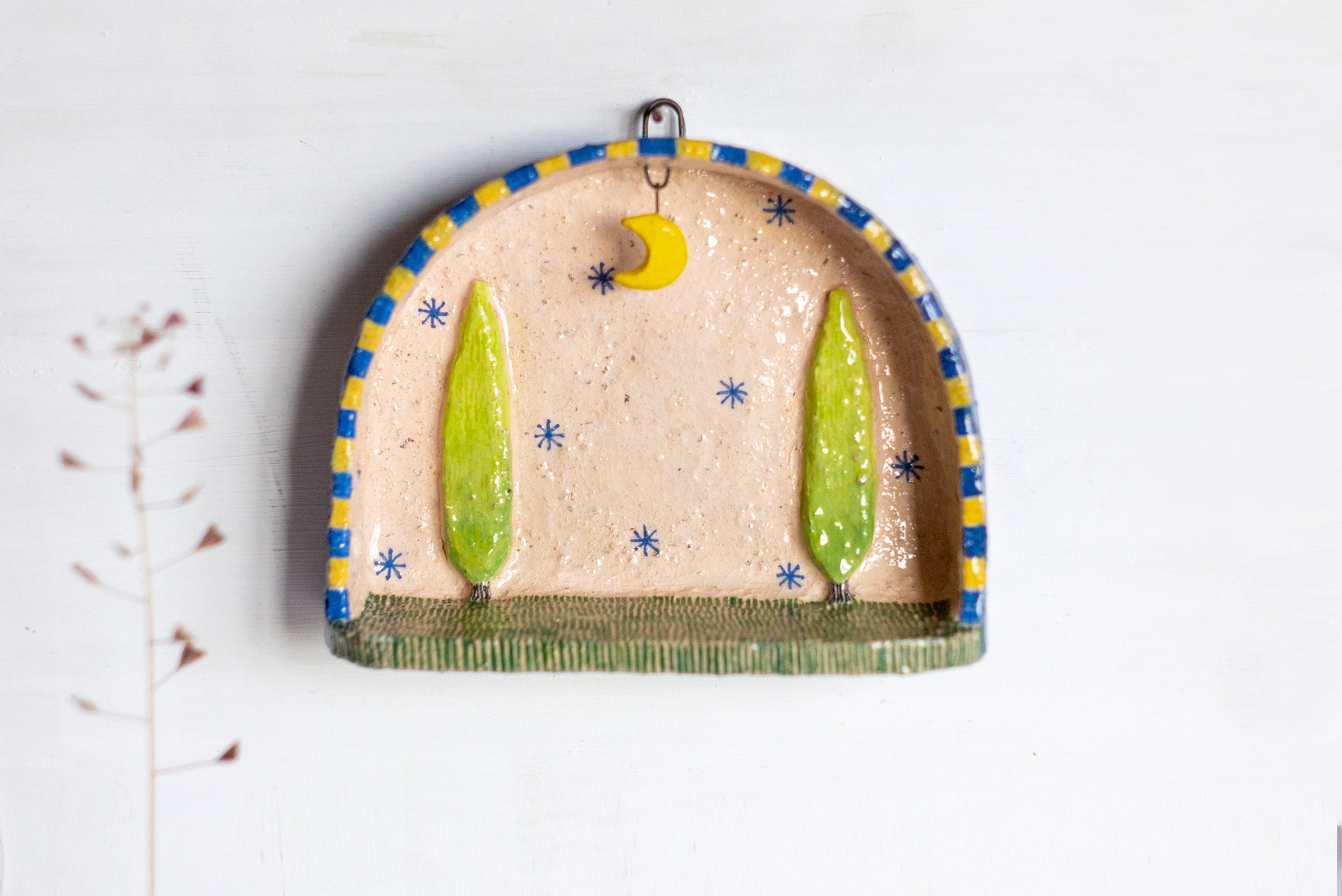 Ceramic Wall Art Wall Hanging Wall Shrine Wall Altar Shelf - Etsy