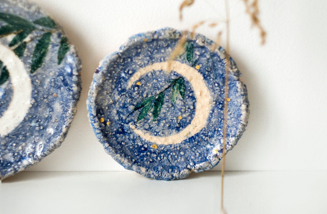 Ceramic wall art Moon Miniature Ceramic Home decor Wall | Etsy