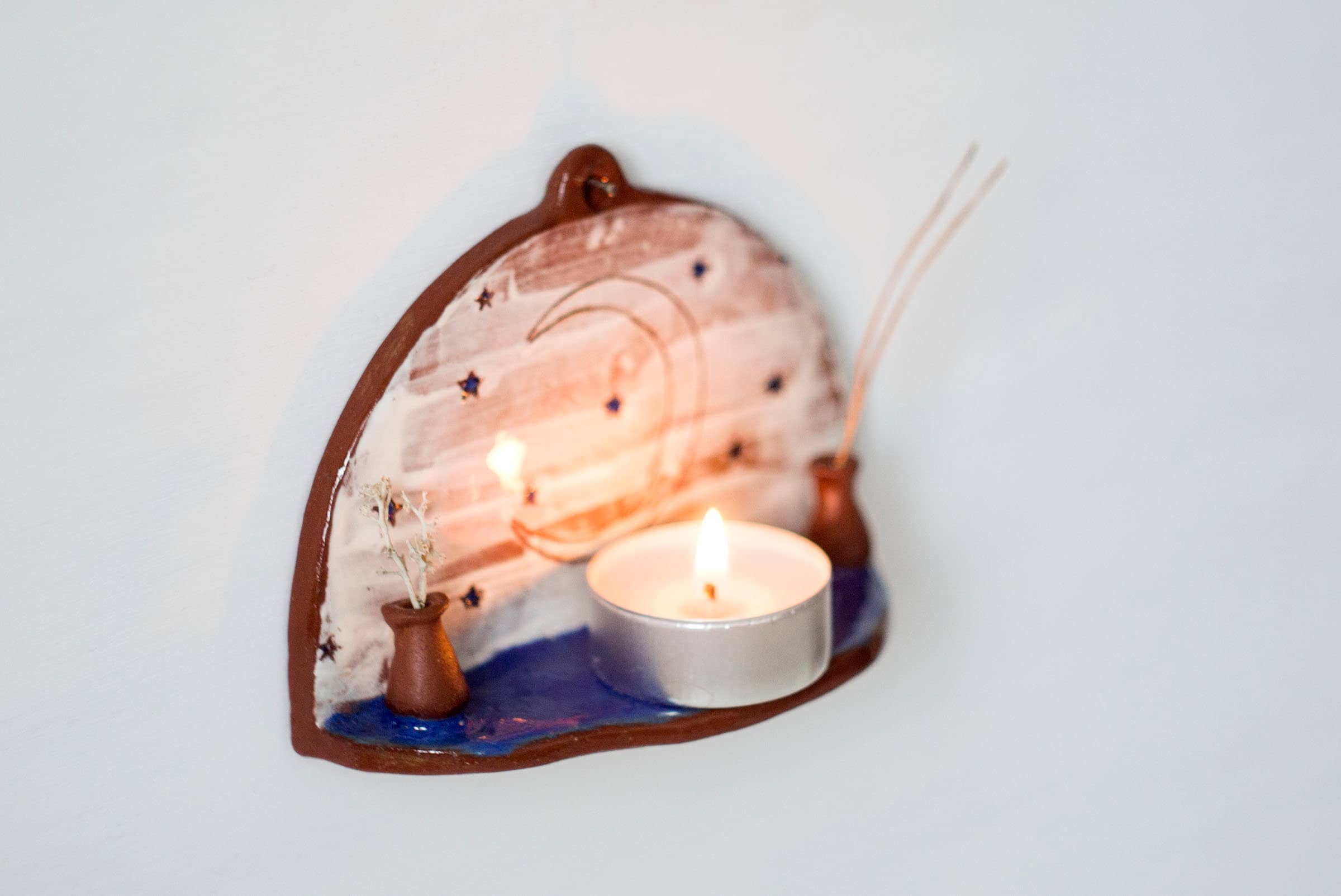 Ceramic wall art Wall hanging Wall shrine Wall altar shelf | Etsy