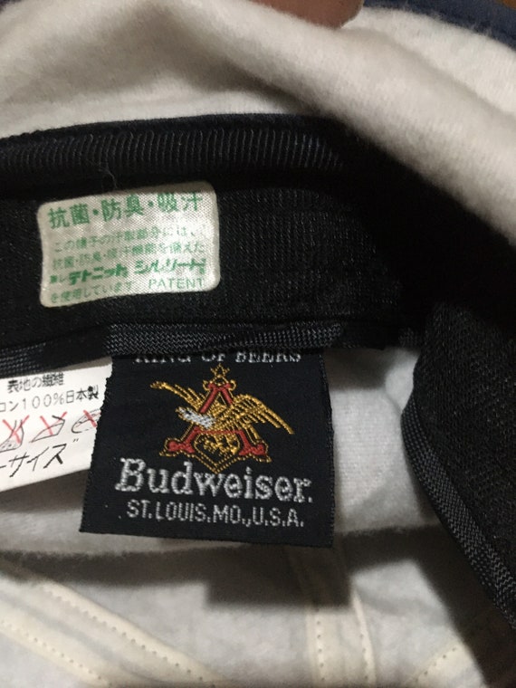 vintage budweiser racing 80s hat st.louis rare - Gem