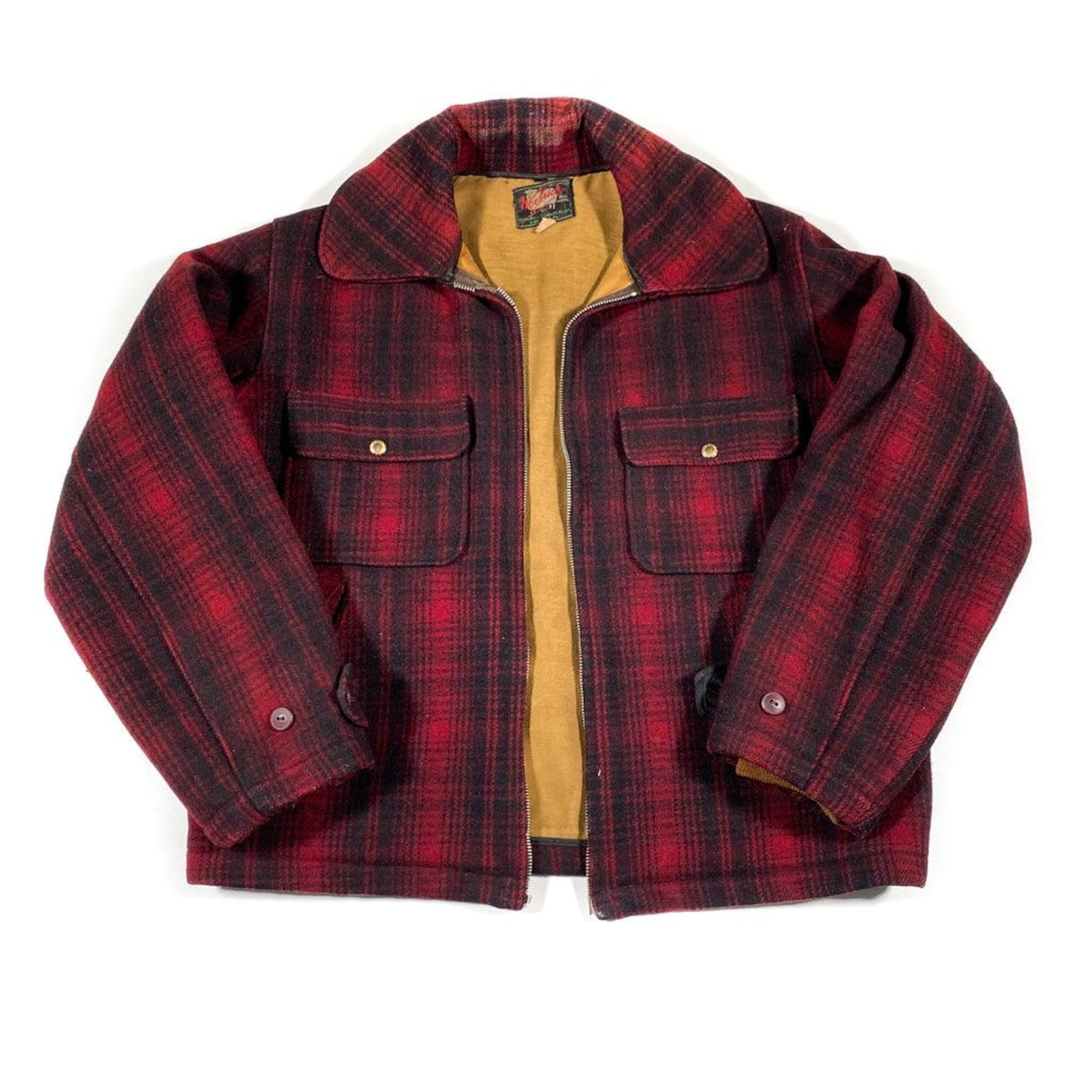 Vintage Woolrich Wool Plaid Hunting Jacket 40-50s - Etsy
