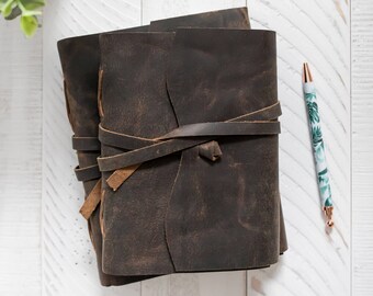 Leather Bound Notebook | Etsy