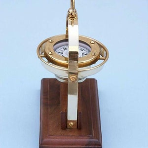 Gimbal Compass Working Brass Compass Binnacle Compass, Gift for Him ...