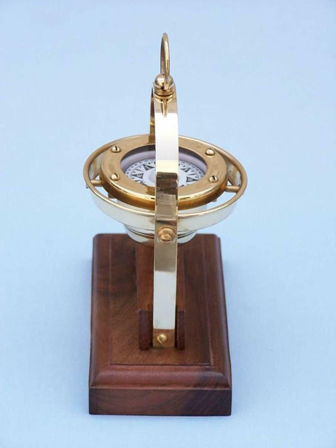 Gimbal Compass Working Brass Compass Binnacle Compass, Gift for Him ...