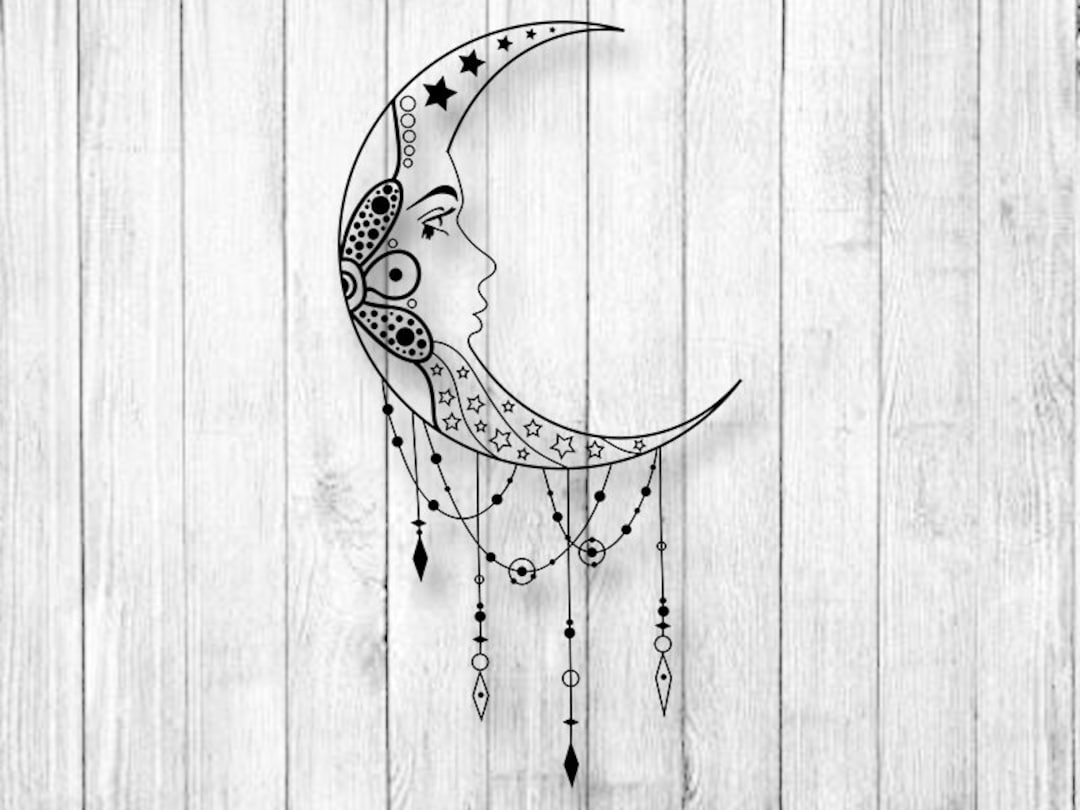 Mandala Moon Svg, Mandala Svg , Moon Svg , Moon Clipart , Svg Files ...