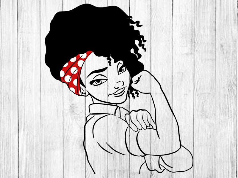 Afro Rosie the Riveter SVG Afro Rosie Clipart Afro Rosie - Etsy