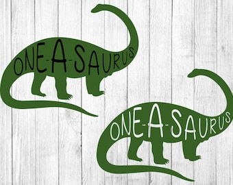 One a Saurus Svg - Etsy