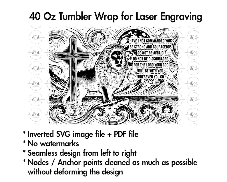 Christian 40 Oz Laser Tumbler Wrap SVG / Engrave Etched Quencher ...