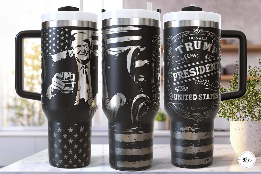 Trump SVG Laser 40 Oz Tumbler Wrap / Engraved Etched Seamless Design ...