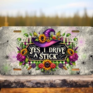 Halloween License Plate PNG for Sublimation / Witchy Gothic Roses ...