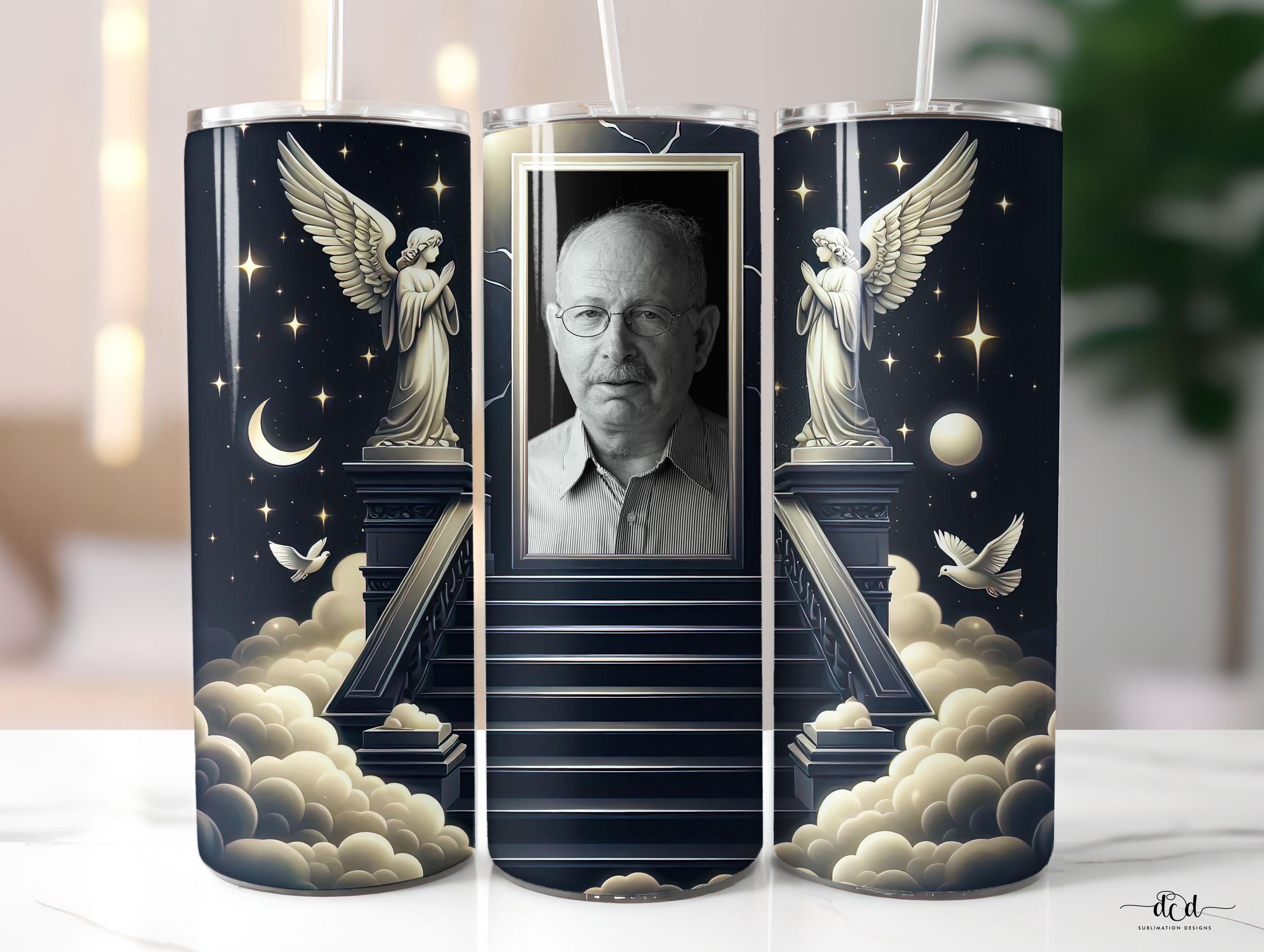 Memorial Tumbler Wrap PNG - Add Your Own Photo - 20 Oz Skinny Straight ...