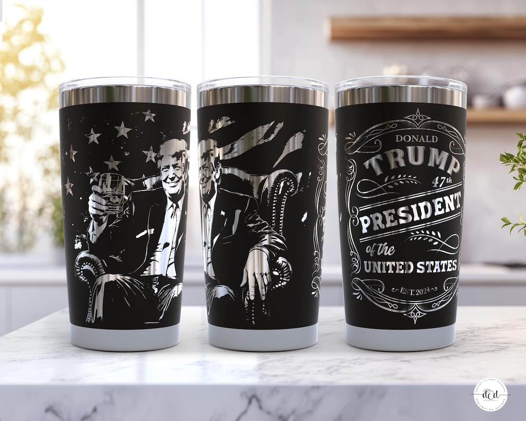 Trump SVG Laser 20oz Tumbler Wrap / Engraved Etched Seamless Design ...