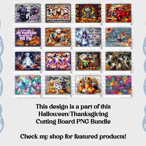 Hallothanksmas Cutting Board PNG for Sublimation / Halloween ...