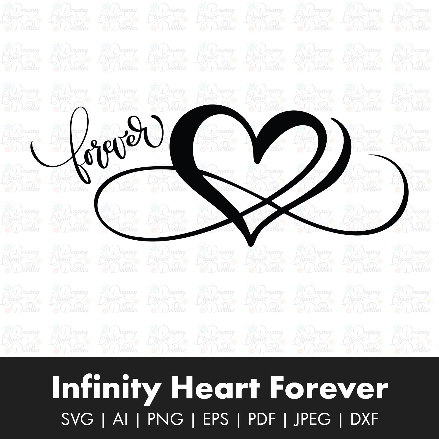 INFINITY HEART Forever Svg, Infinity Heart, Infinity Heart SVG, Cut ...