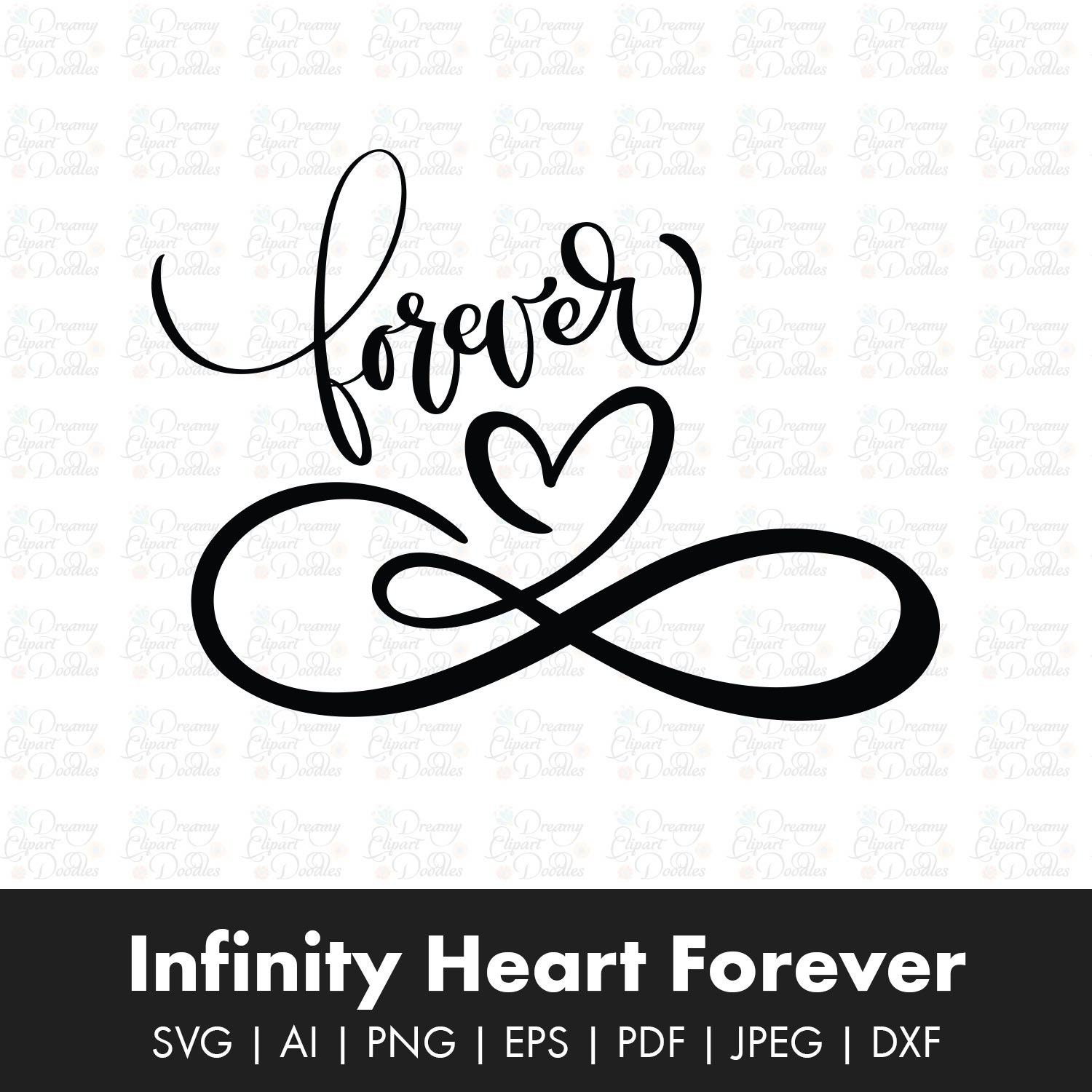INFINITY HEART Forever Svg, Infinity Heart, Infinity Heart SVG, Cut ...