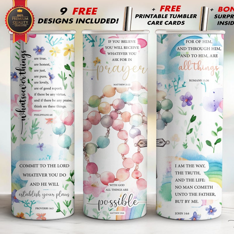 Bible Verse Tumbler - Etsy
