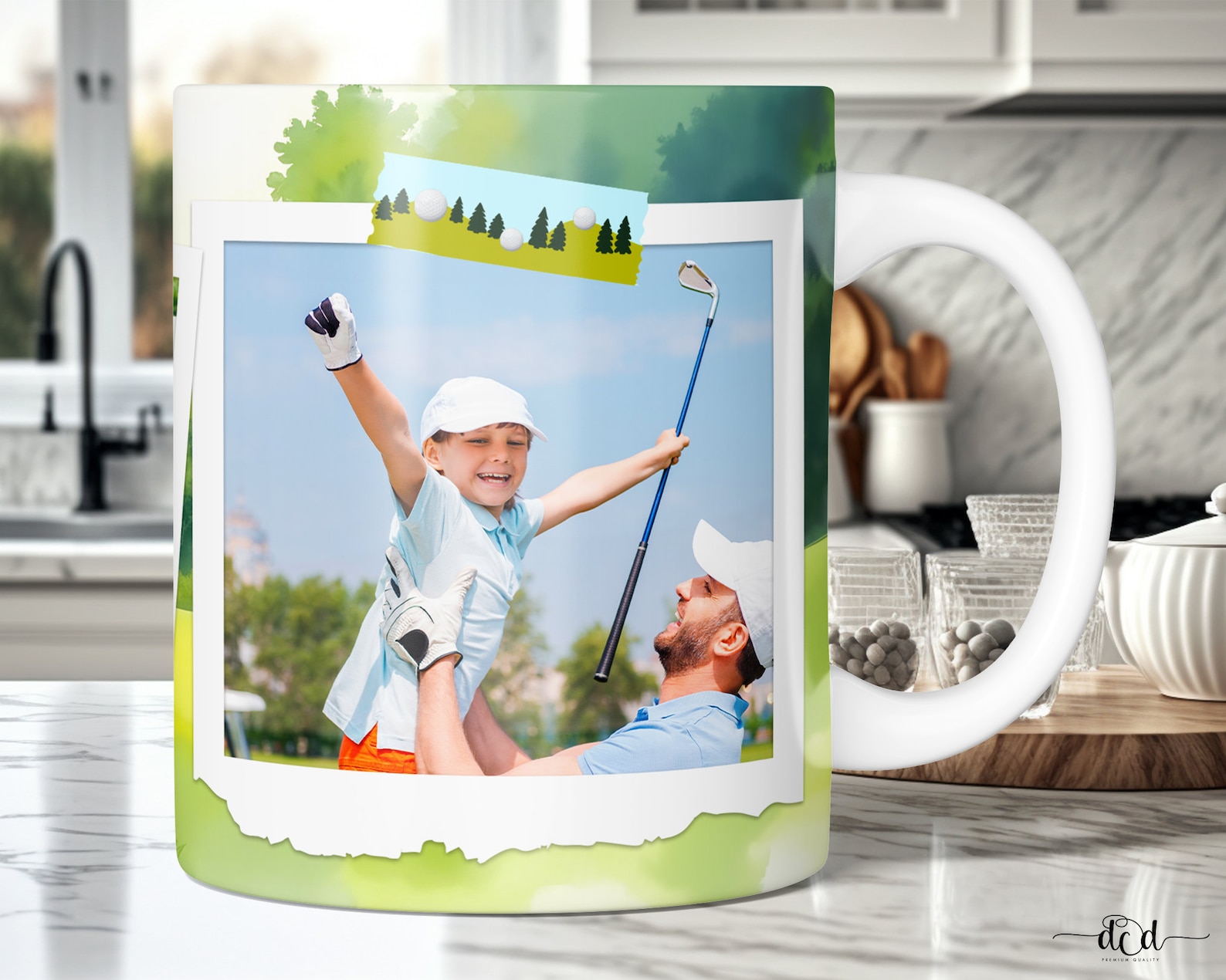 Golf Photo Mug Wrap, 11 Oz / 15 Oz Sublimation PNG / Add Your Own ...