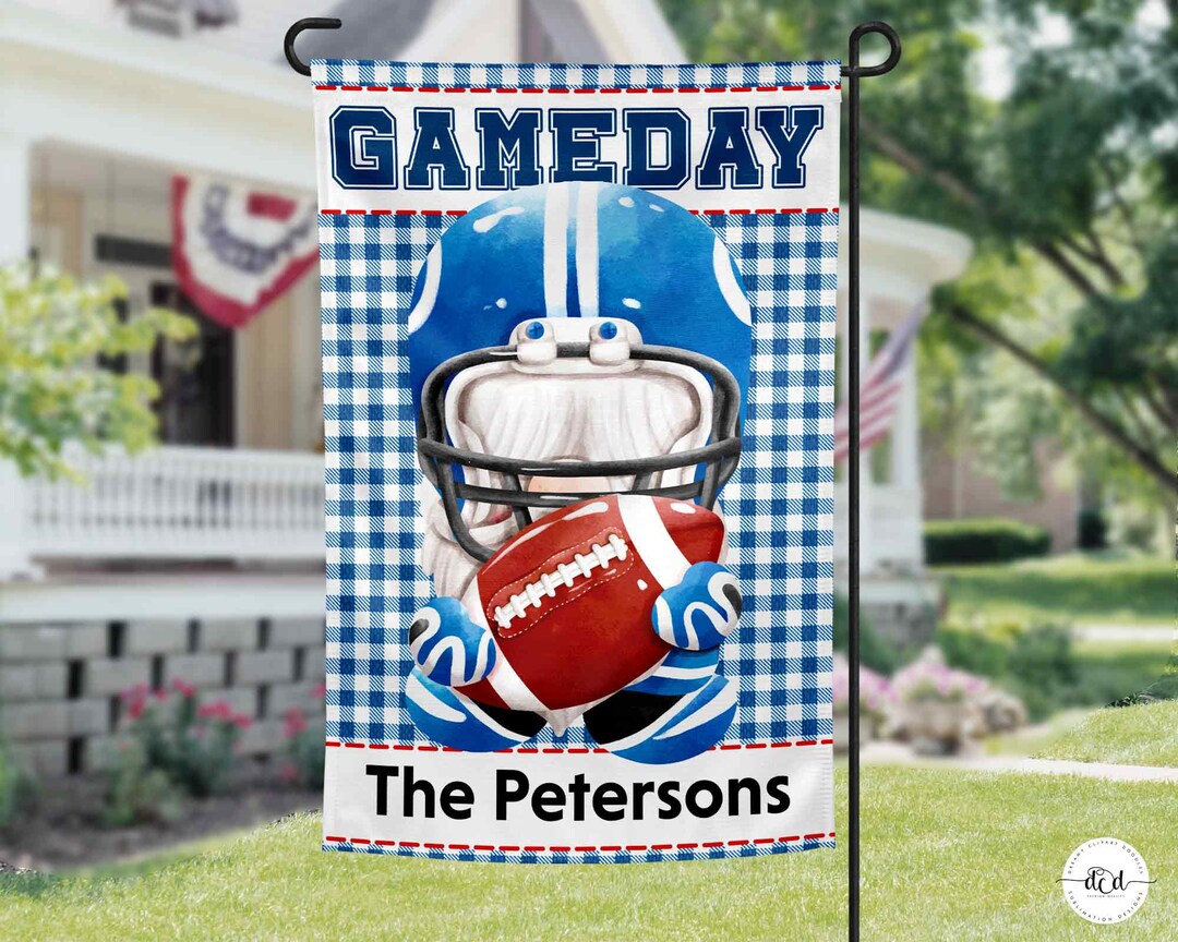 Football Garden Flag Sublimation PNG, Add Your Family Name, Custom ...