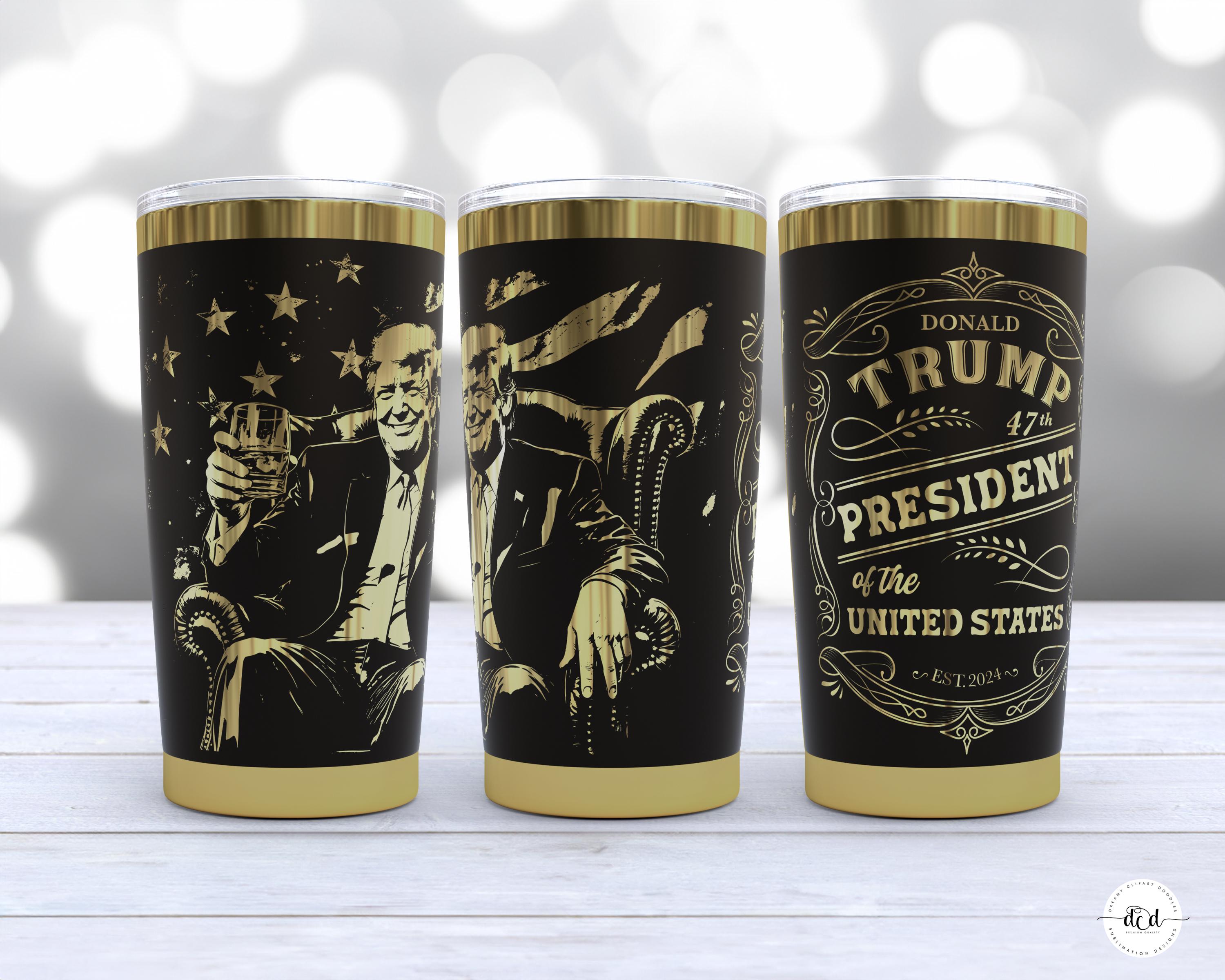 Trump SVG Laser 20oz Tumbler Wrap / Engraved Etched Seamless Design ...