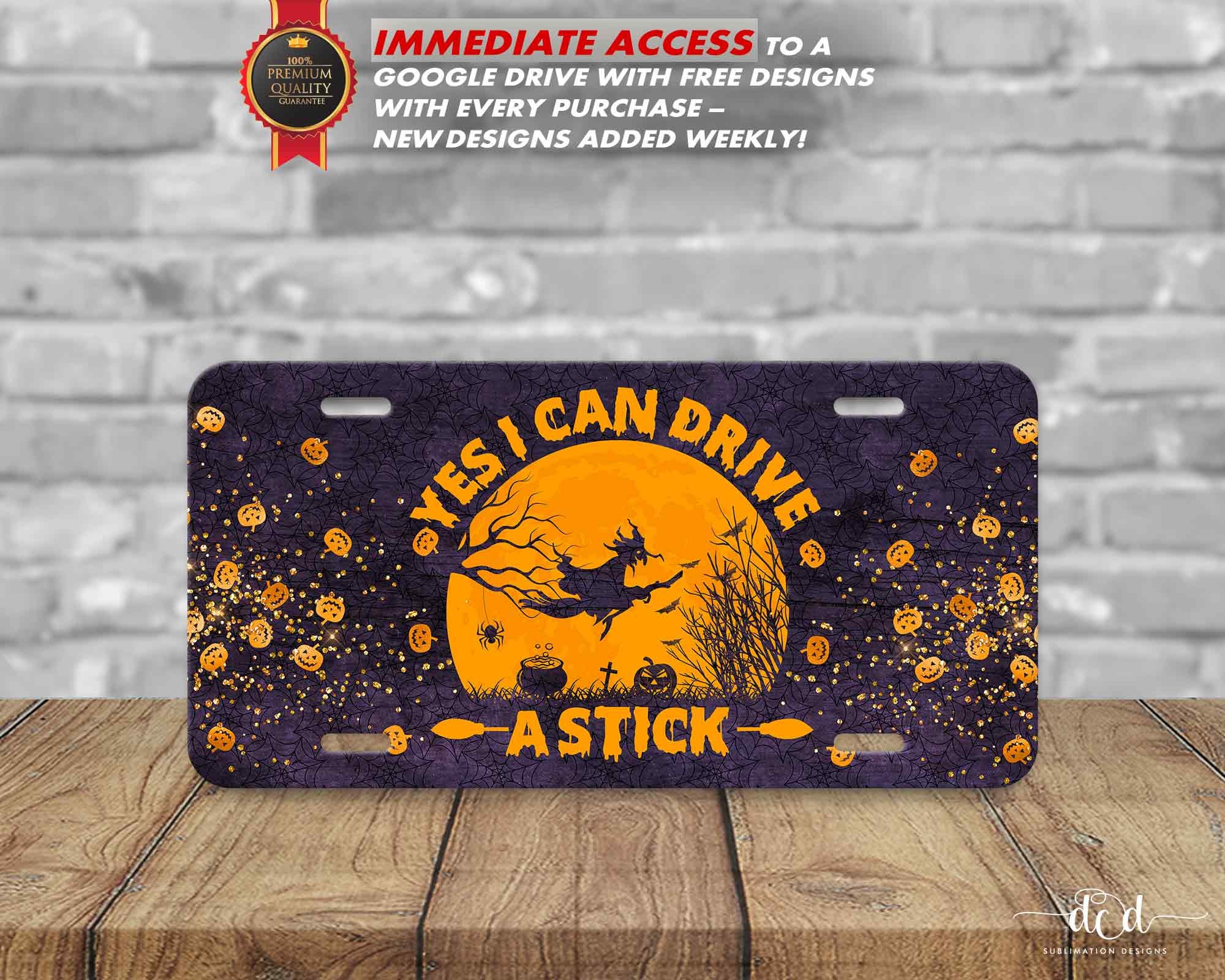 Halloween License Plate PNG for Sublimation / Grunge Rustic Design ...