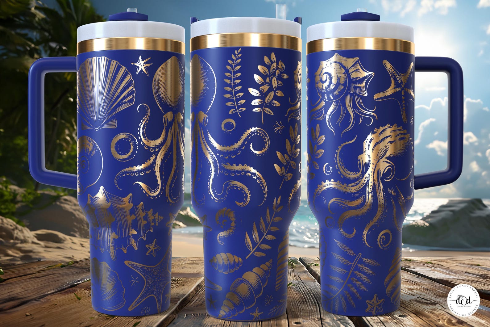 Sea Life 40 Oz Laser Tumbler Wrap SVG / Engraved Etched Quencher ...