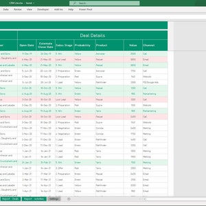 Excel CRM Template 2.0 - Etsy
