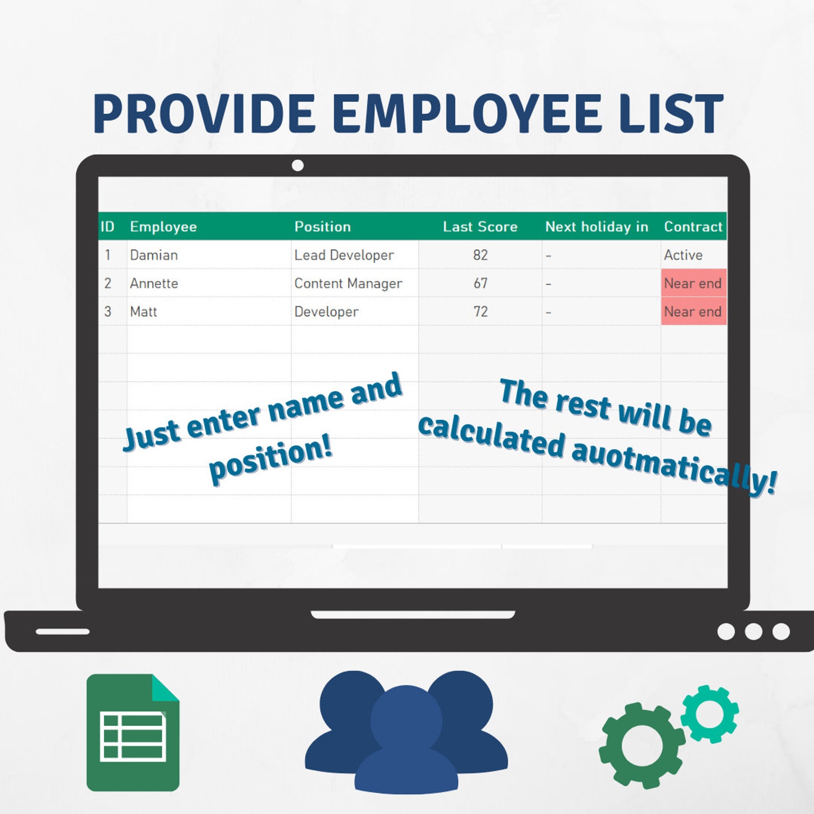 Employee Management (HR) Spreadsheet | Excel & Google Sheets - Etsy