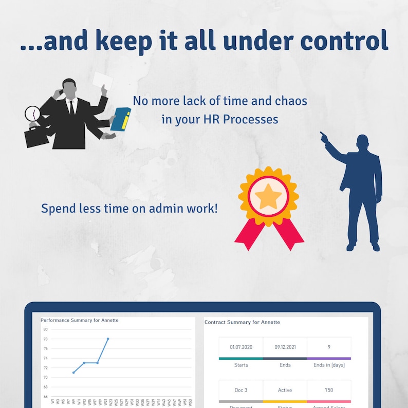 Employee Management (HR) Spreadsheet | Excel & Google Sheets - Etsy