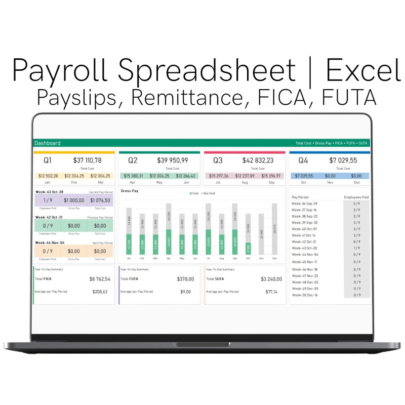 Paystub Templates Excel - Etsy