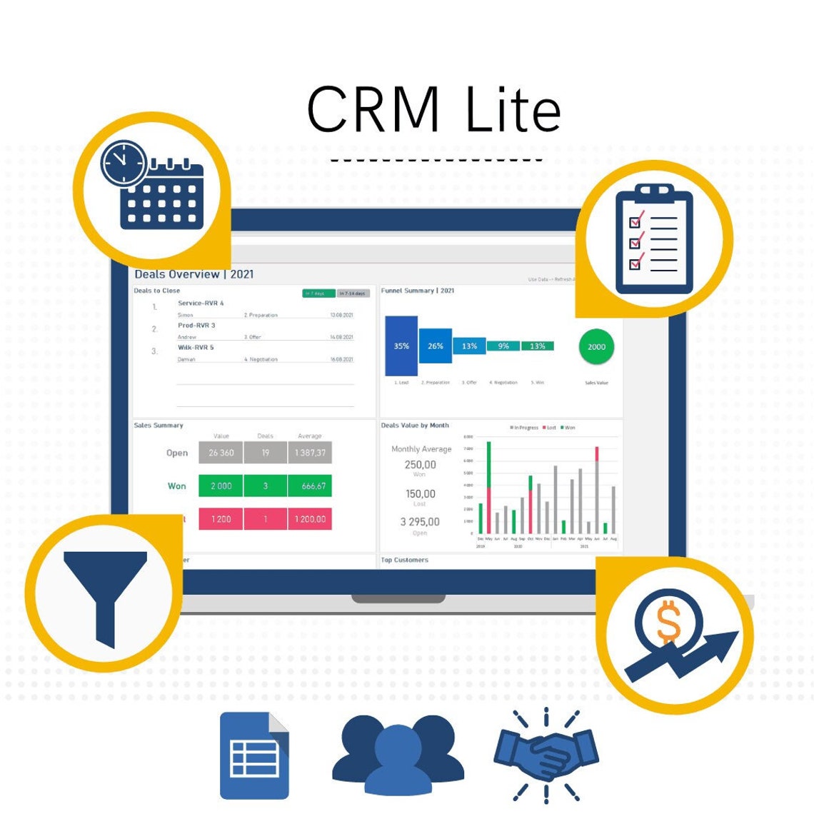Excel CRM Template 2.0 - Etsy
