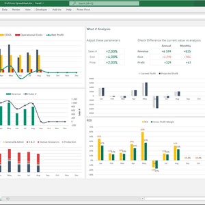 P&L Profit Loss Spreadsheet | Income Statement | Excel Dashboard ...
