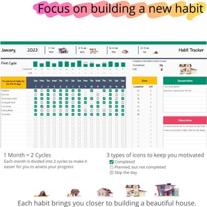 Modern Habit Tracker | Google Sheets | Monthly Weekly | Printable ...