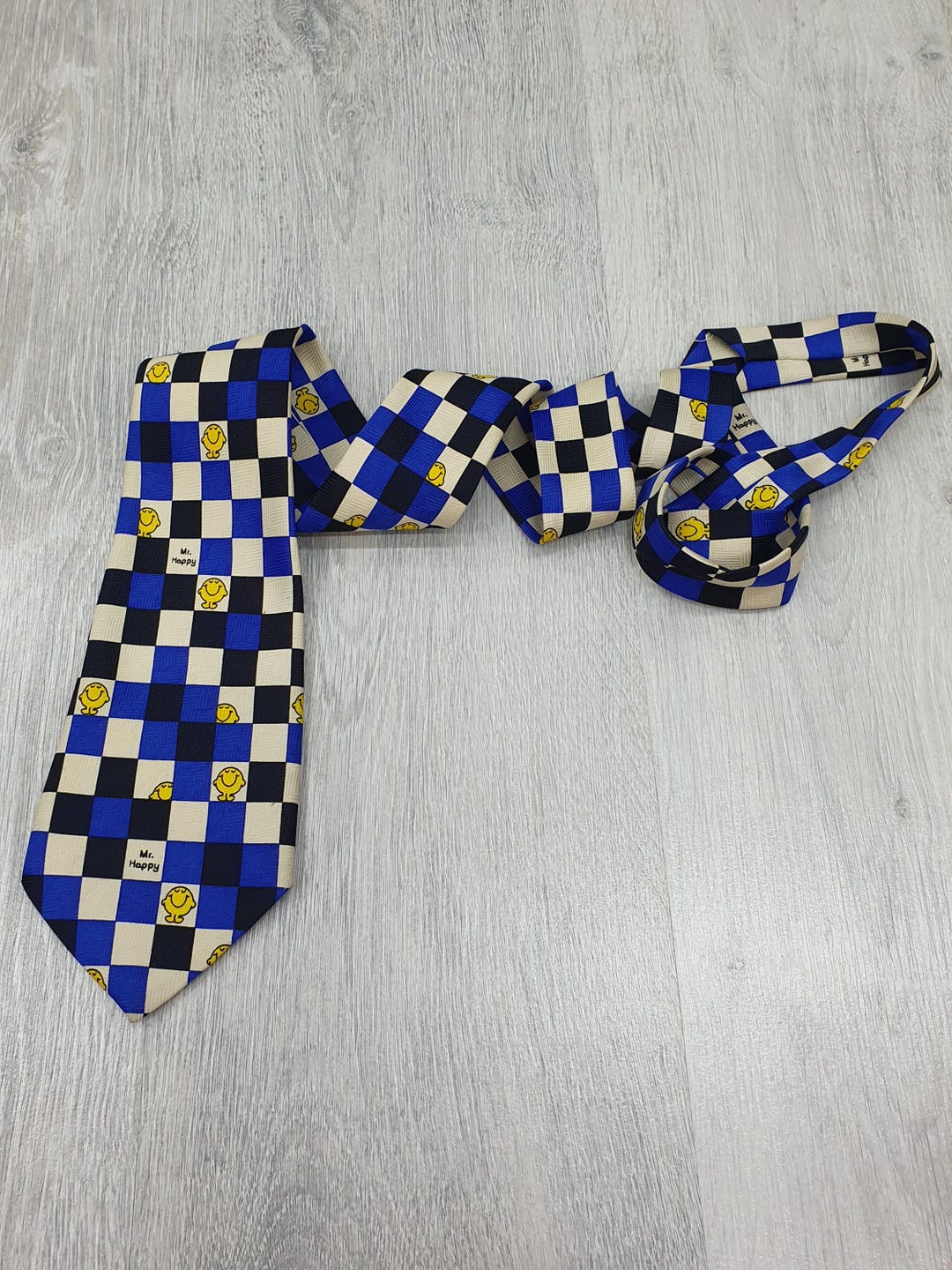 Vintage Mr Men Little Miss Mr Happy Collectible Tie Novelty Mens ...