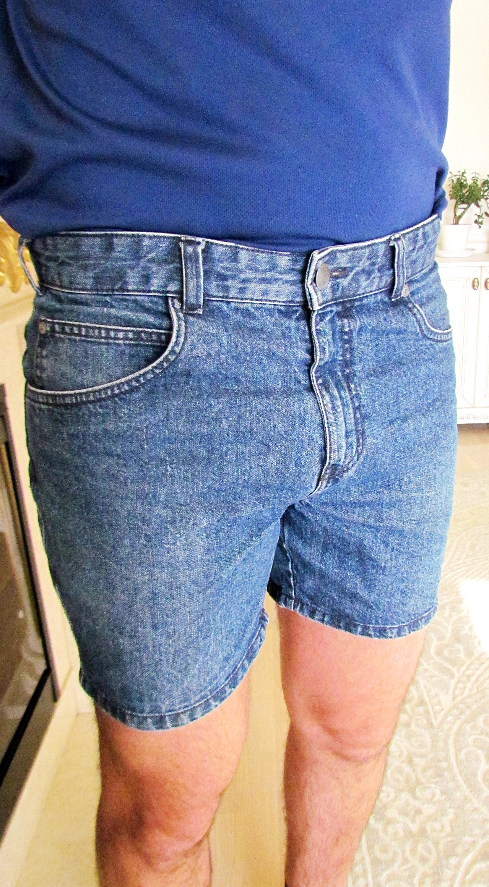 Denim shorts mens denim shorts mens shorts Vintage Jean Shorts | Etsy