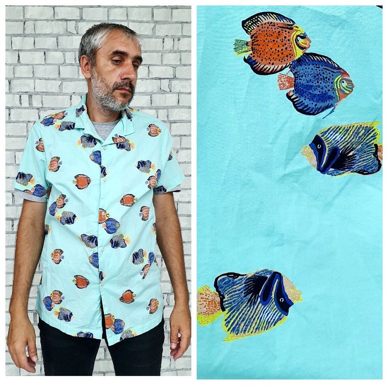 Mens Fish Print Shirts - Etsy