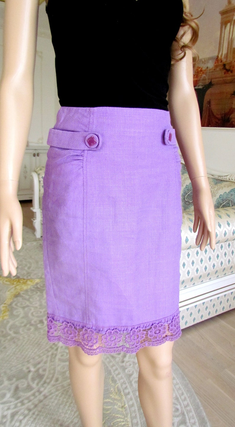 Skirt 80s Purple Pencil Skirt for Women Skirt Vintage Purple | Etsy