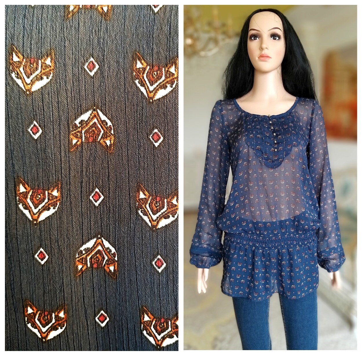 Women Tunic Fox Print Clothing Fox Print Shirt Fox Shirt Fox | Etsy