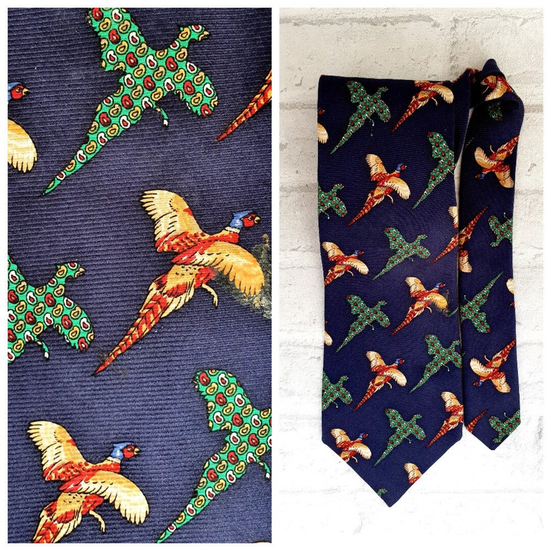 Silk Tie Bird Print Tie Teacher Gift Teacher Tie Collectible Tie ...