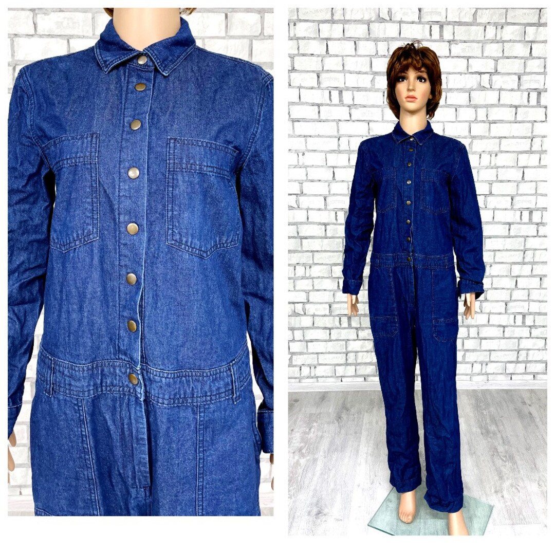 Denim Overall M Vintage Womens Coveralls Pants Denim Jumpsuit Denim ...