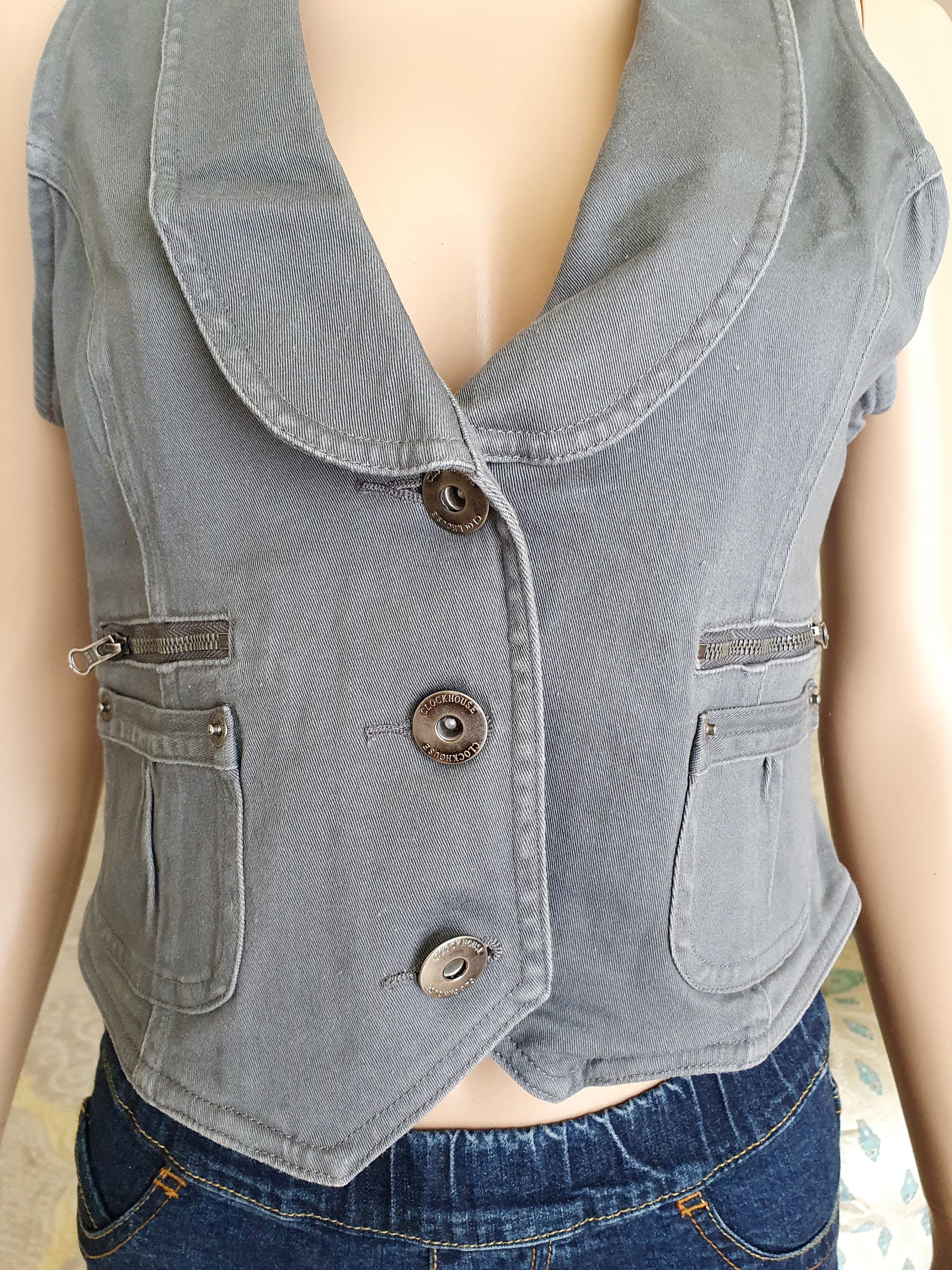 Steampunk Clothing Women Vest Steampunk Vest M Gray Vest - Etsy