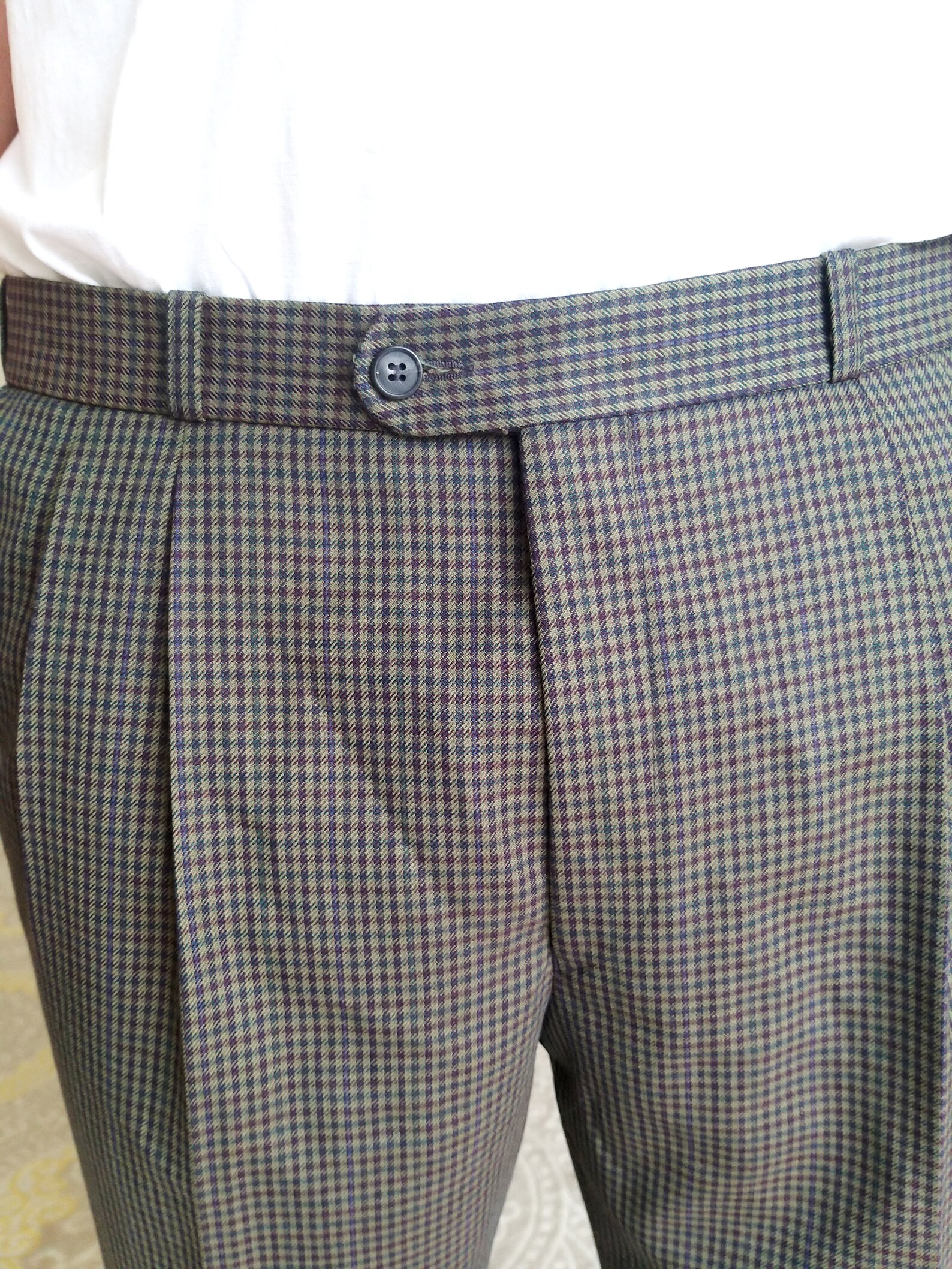 Mens Pleated Pants Retro Pant Mens Pants Chino Pants Wool Pants ...