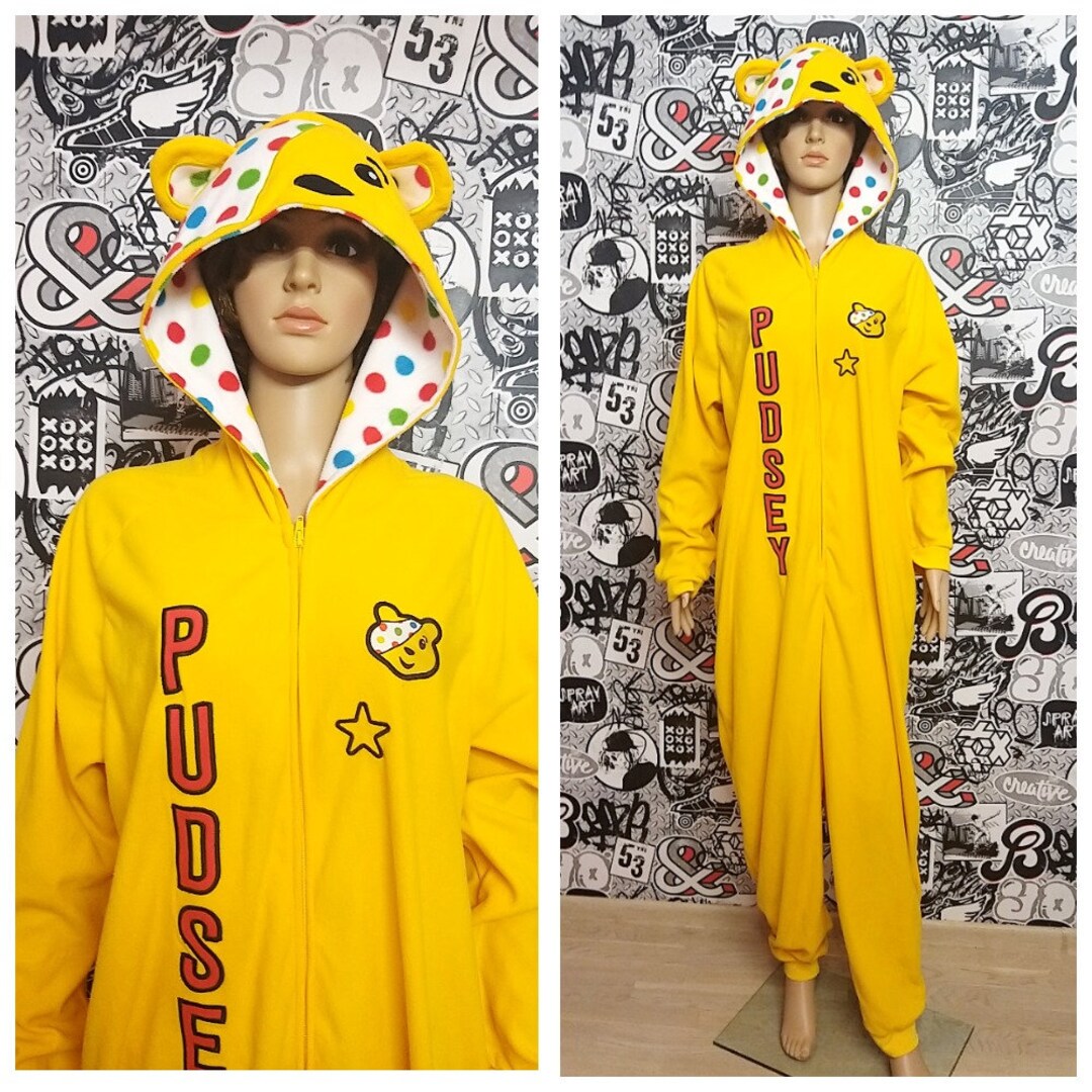 ADULT Children in Need Pudsey Bear Costume Party Halloween Clothing ...
