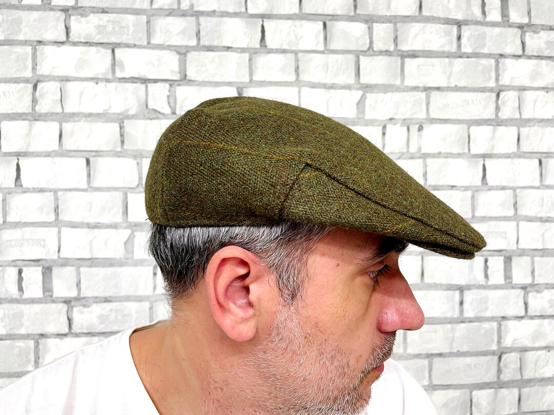 Khaki Wool Flat Cap Mens Cap L Mens Newsboy Cap Gatsby Hat Ivy Hat Wool ...