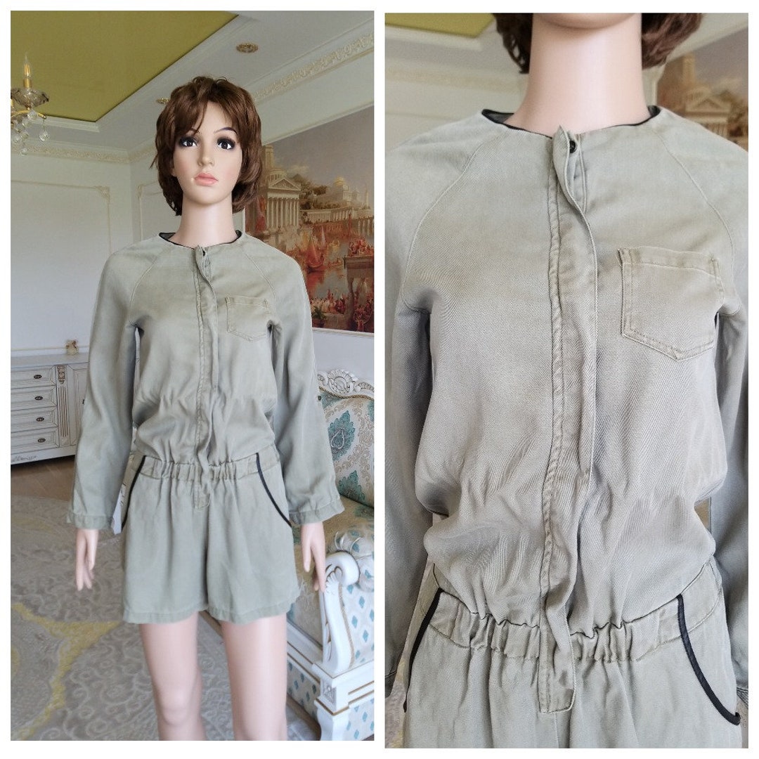 Womens Romber Khaki Romber One Piece Coveralls Women Coveralls Short ...