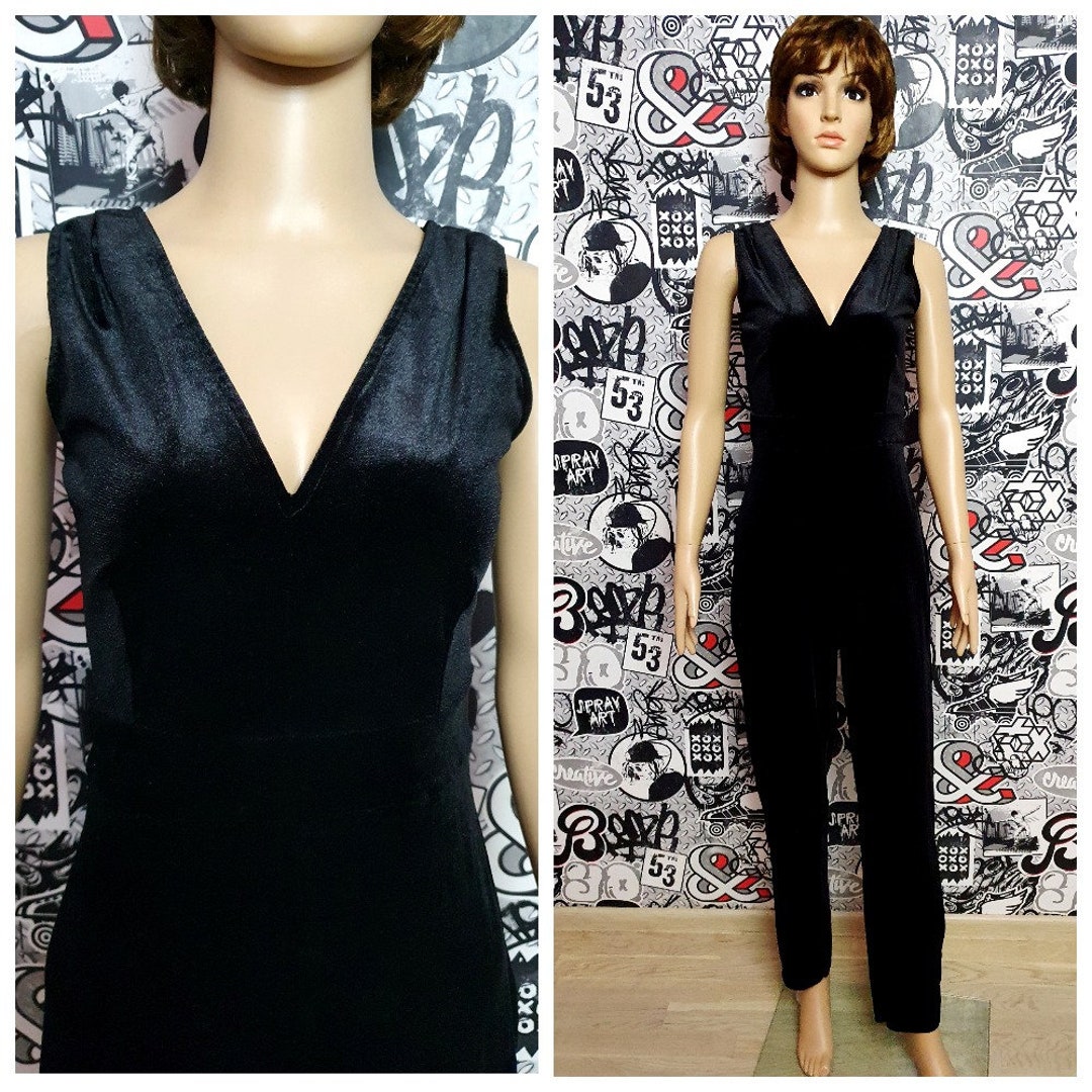 Womens Black Overall Gothic Clothing Witch Costume Womens Coveralls ...