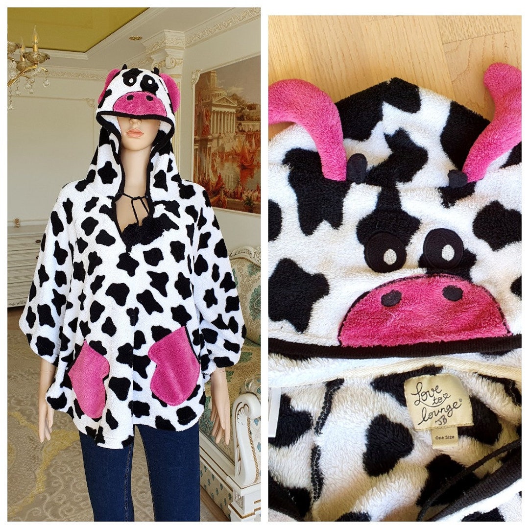 Halloween Cow Clothing Cow Costume Halloween Costume Cow Poncho Vintage ...