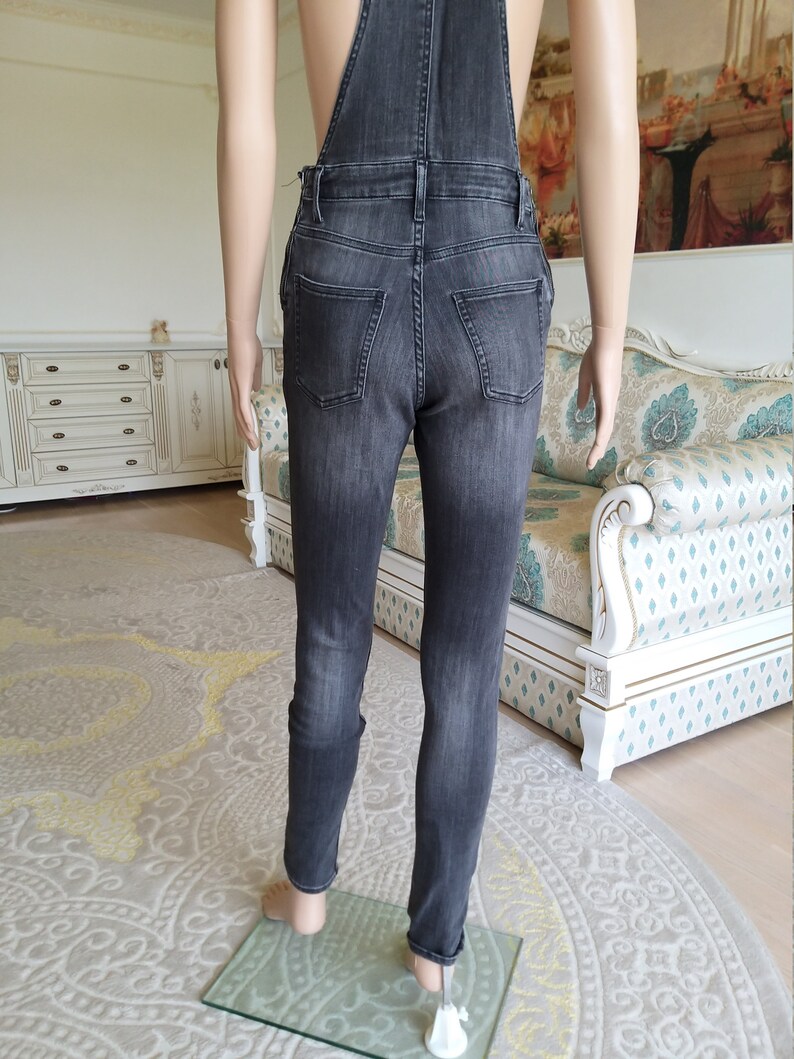 Black jean jumpsuit Denim jumpsuit Denim Overall Black womens | Etsy