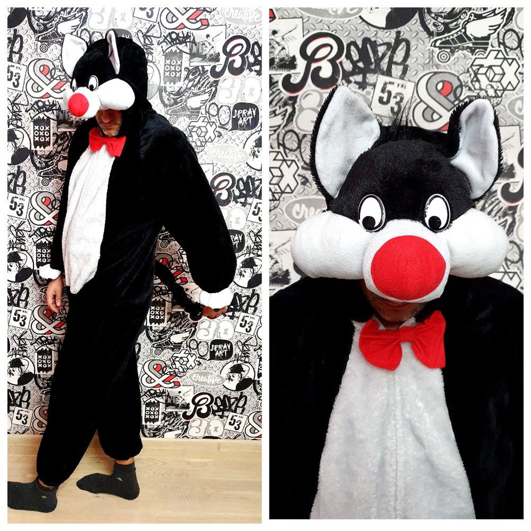 ADULT Cosplay Bugs Bunny Sylvester Costume Halloween Costume Cat ...