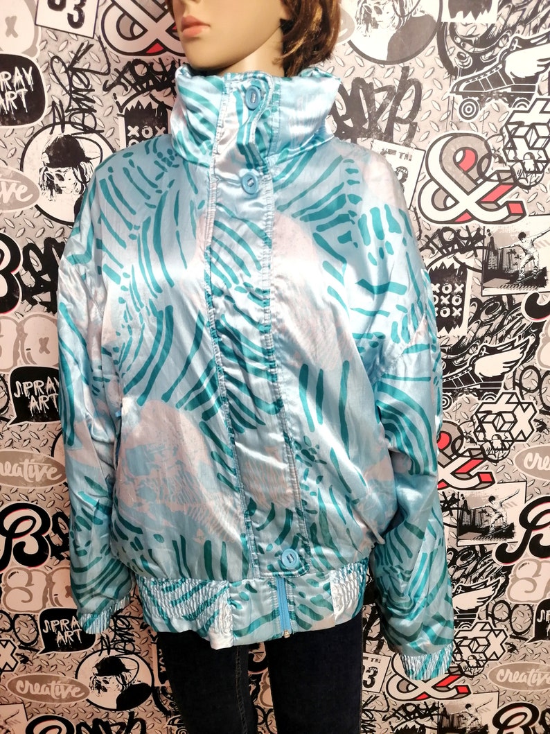Aqua Jacket Retro Ski Jacket Warm Jacket Winter Sport Jacket | Etsy