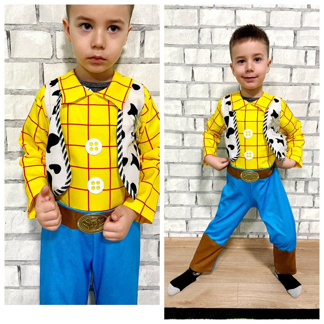 3T Cowboy Costume Kids Sheriff Woody Toy Story Costume Woody Jumpsuit ...